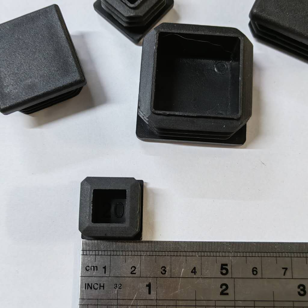 1PCS Heavy Duty Black Rubber Cover Footing Tube Insert Plastic rubber ...