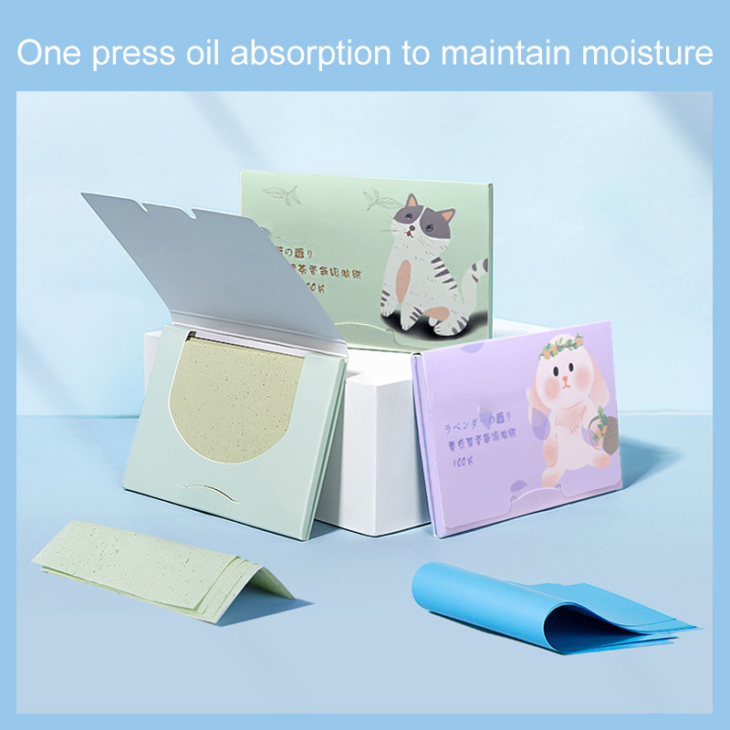 100 Sheets Oil Blotting Tissues Sheets Plant Fibres Pulp Makeup ...