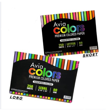 AVIA Colored Papers - Assorted Colors (250 pcs/pack) | Shopee Philippines