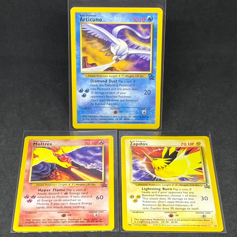 Vintage Pokemon TCG Bundle - Trio Legendary Birds 2000 Movie Promos ...