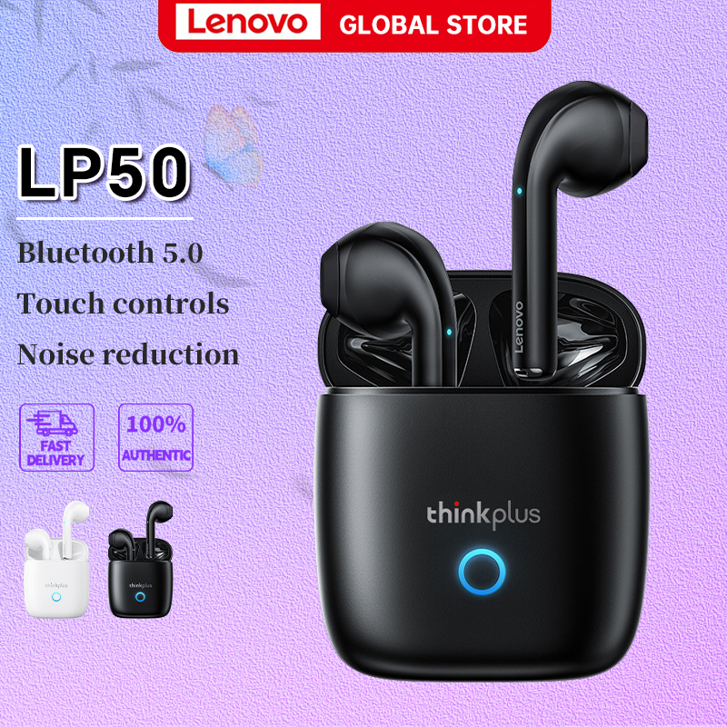 Lenovo LP50 TWS Earbuds Bluetooth 5.3, 8H Playtime, Waterproof, Hi-Fi ...