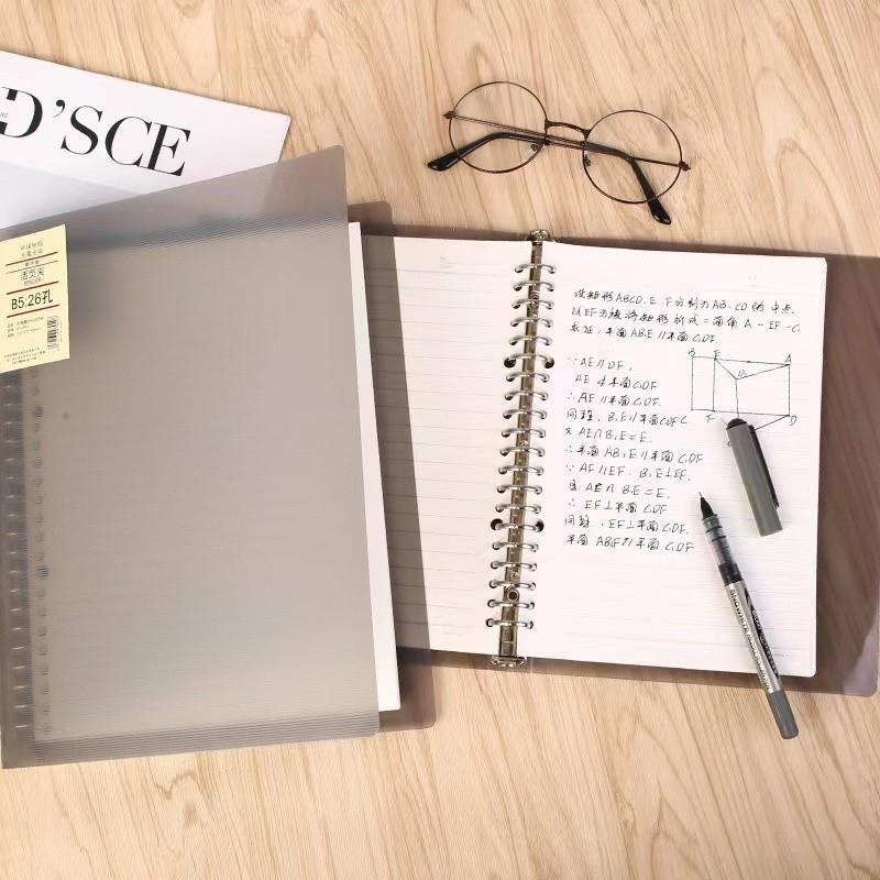 Metal Binder Spring Notebook A5/B5 Flip Up Loose-Leaf Book Steno Big ...