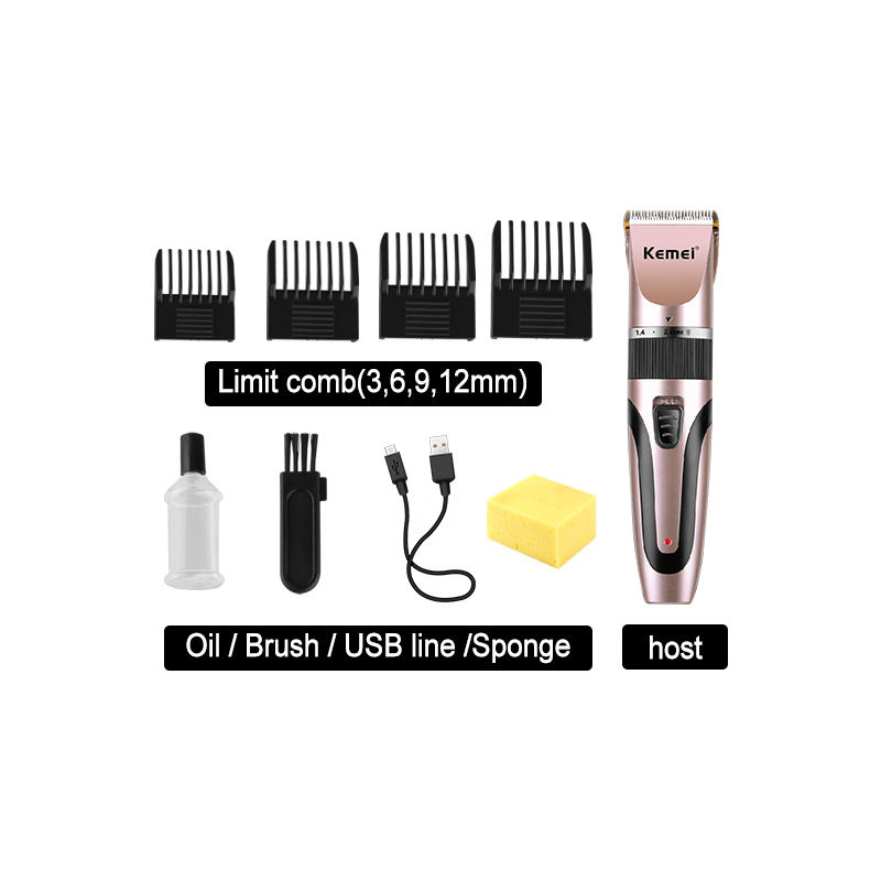 Kemei Electric Low-noise Pet Hair Razor Cat Dog Electric Clipper ...