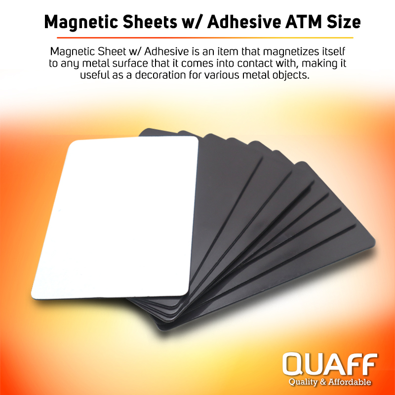(10 sheets) QUAFF Magnetic Sheet with Adhesive & Non-adhesive 1mm ATM Sze (6x54mm) | Shopee ...
