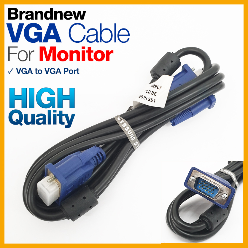VGA Cable 1.5m High Quality for Monitor (VGA to VGA) | Shopee Philippines