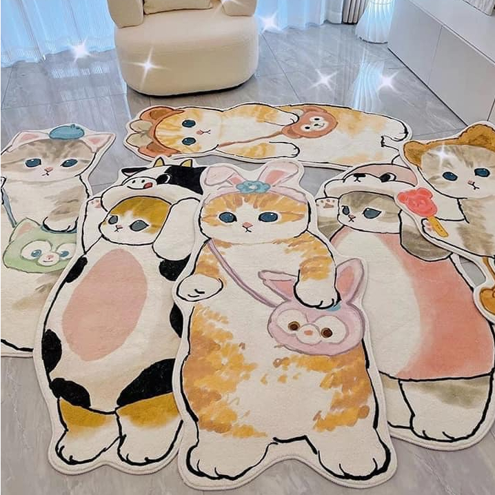 Aesthetic Character Cat Floor Mat | Shopee Philippines