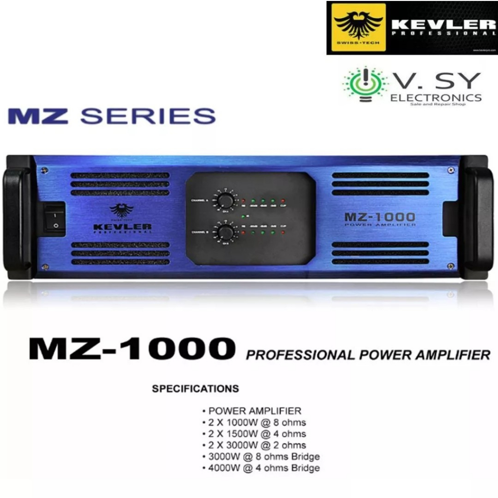 2023 Kevler MZ-1000 4000W Professional Power Amplifier Amp MZ1000 MZ ...