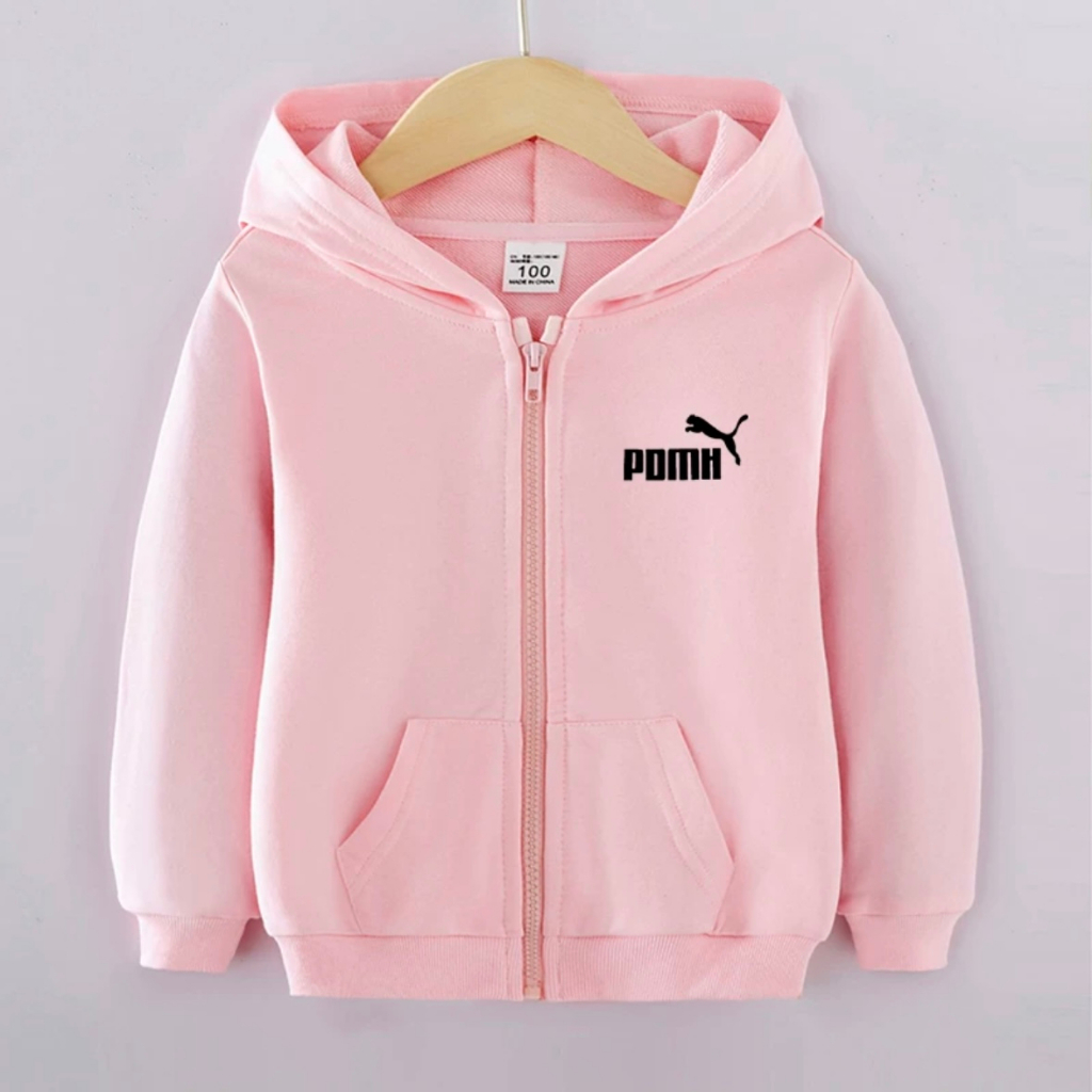 Kids Casual Thick Cotton Hoodie Printed Jacket with Zipper for Unisex ...