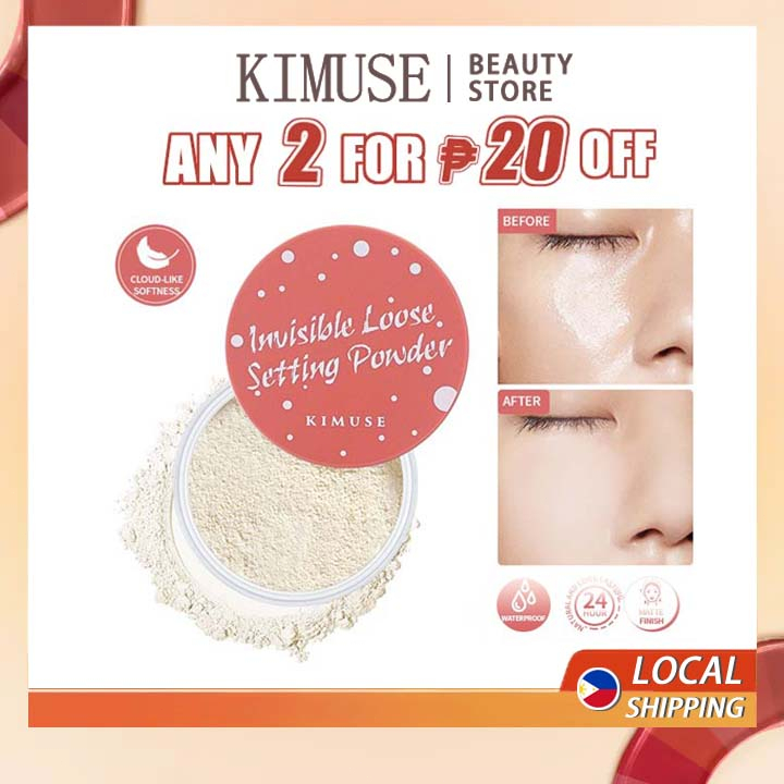 KIMUSE Waterproof Loose Powder Skin Finish Powder Foundation Compact ...