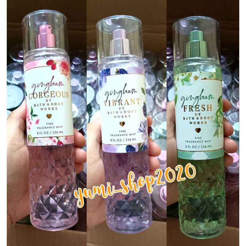 (Air Cargo)Bath & Body Works Gingham Vibrant - Gingham Gorgeous - Gingham Fresh Body Mist 236ml ...