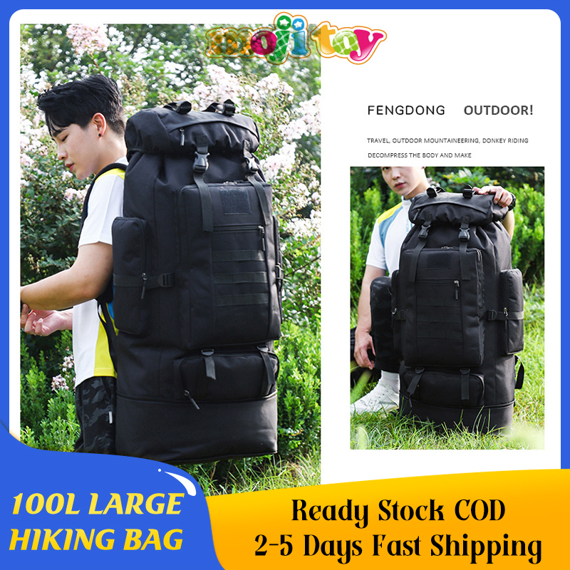 100L Men's Backpack Waterproof Camping Hiking Climbing Travel Outdoor ...