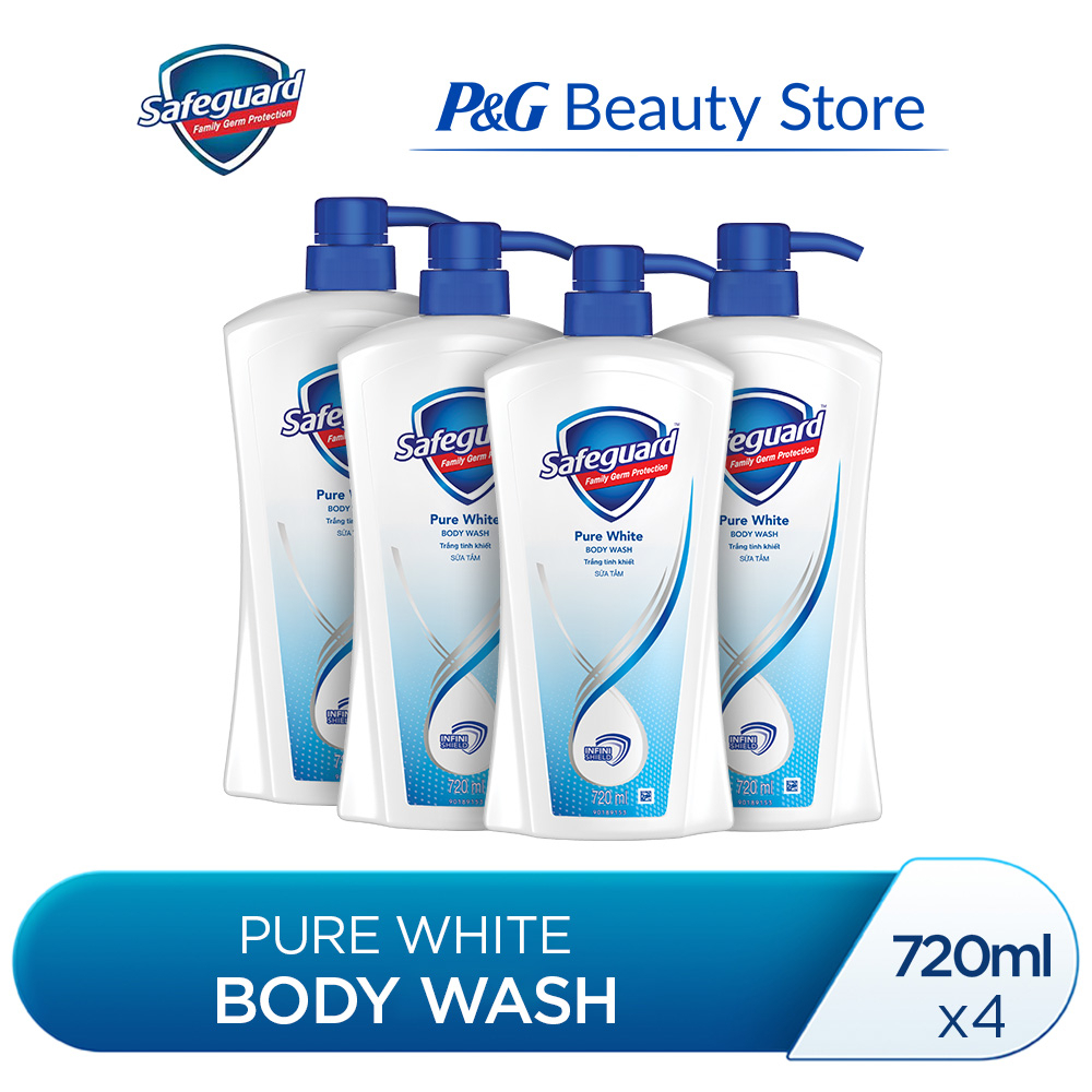 Safeguard Pure White Body Wash 720mL - 4 pieces | Shopee Philippines