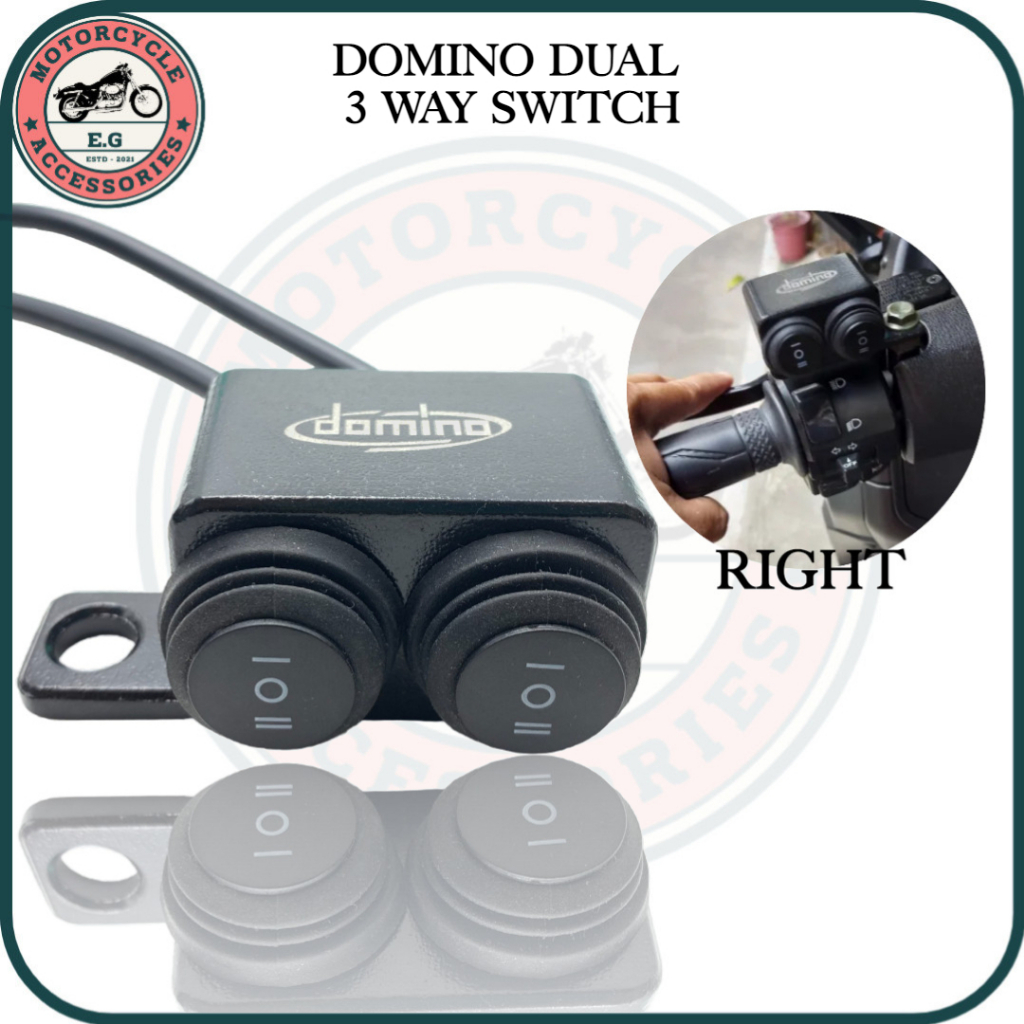 E.G Motorcycle Domino Dual Mini Driving Light Switch 3 Way Switch ...