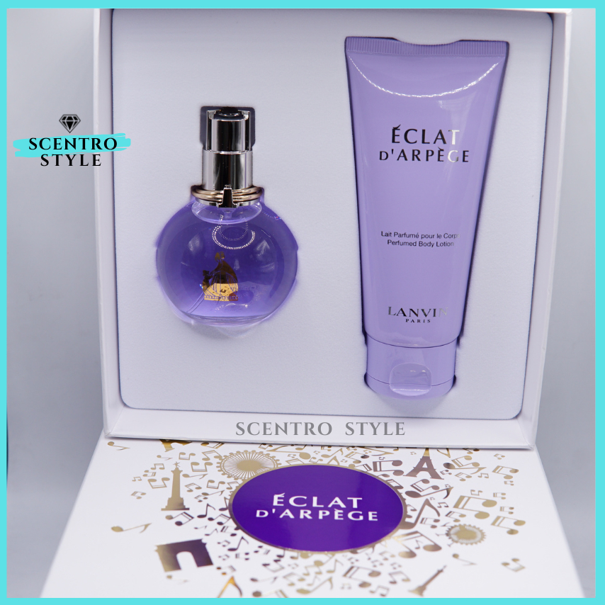 Lanvin Eclat d'Arpege Set Perfume Body Lotion + 50ml Perfume | Shopee ...