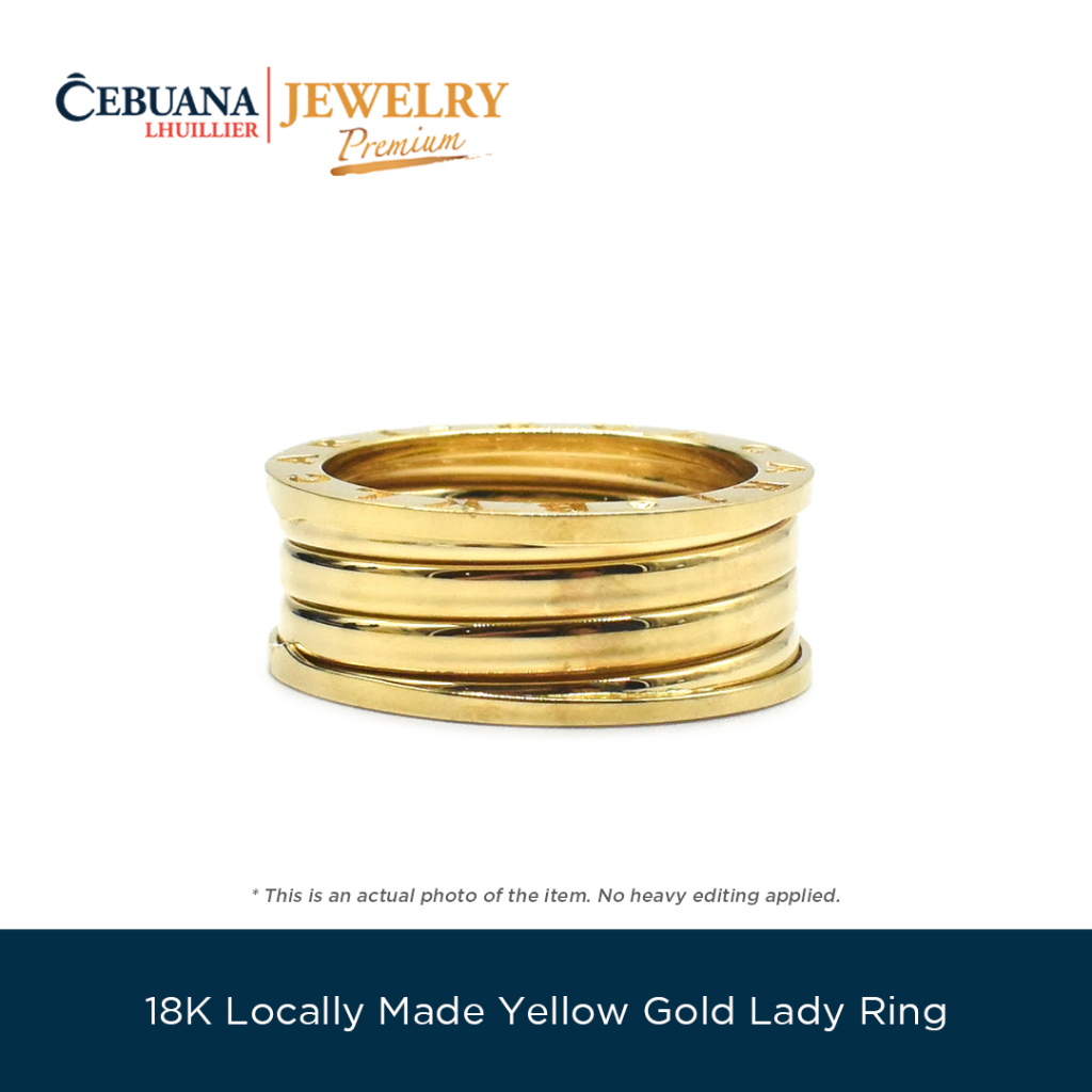 18K Locally Made Yellow Gold Lady Ring | Shopee Philippines