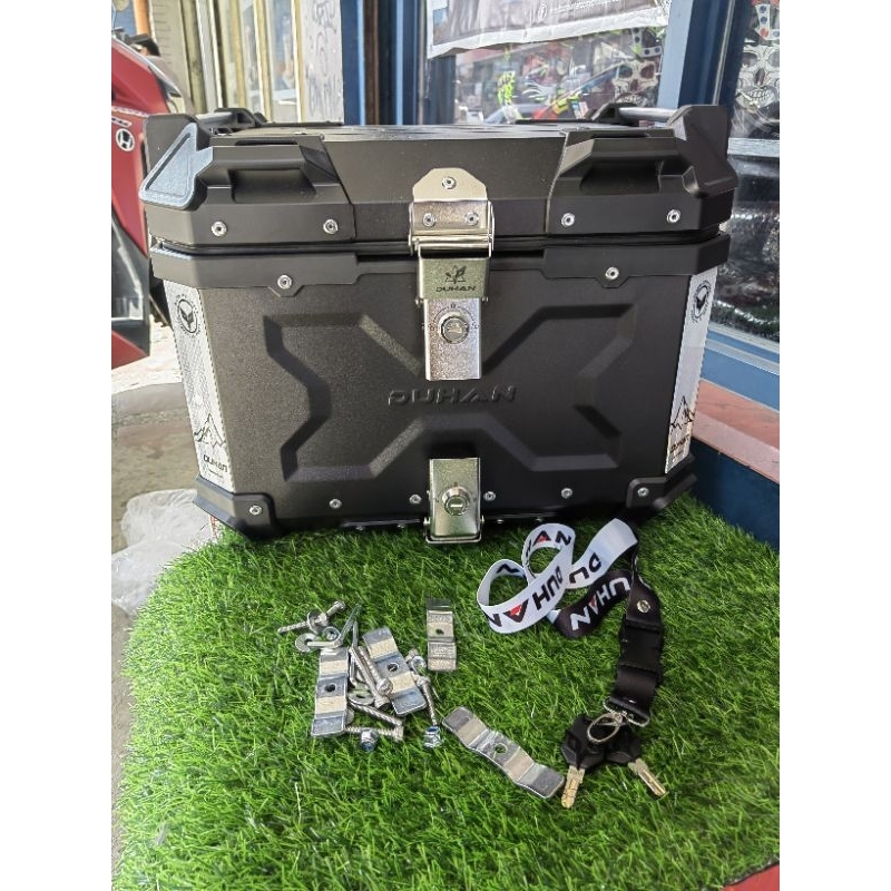 Duhan Alloy Top Box 45L 3x Black Complete set Bolt nut | Shopee Philippines