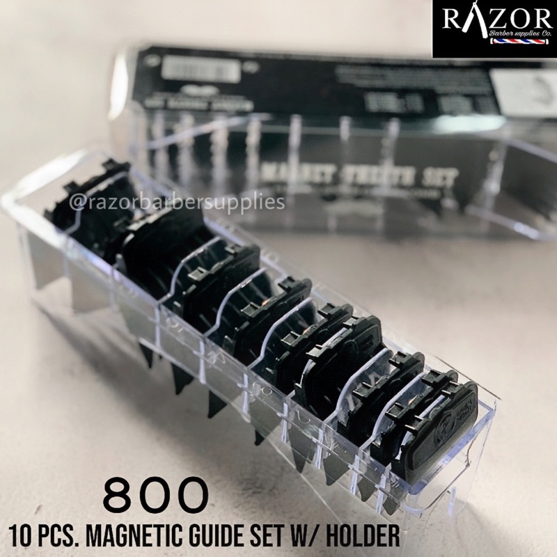 10 Pcs. Magnetic Hair Clipper Guide Comb Set with Holder/Organizer ...