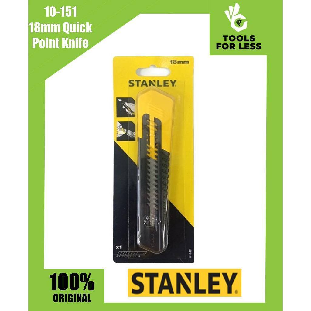 Stanley 18mm Quick Point Knife Model: 10-151 Made in UK | Shopee ...