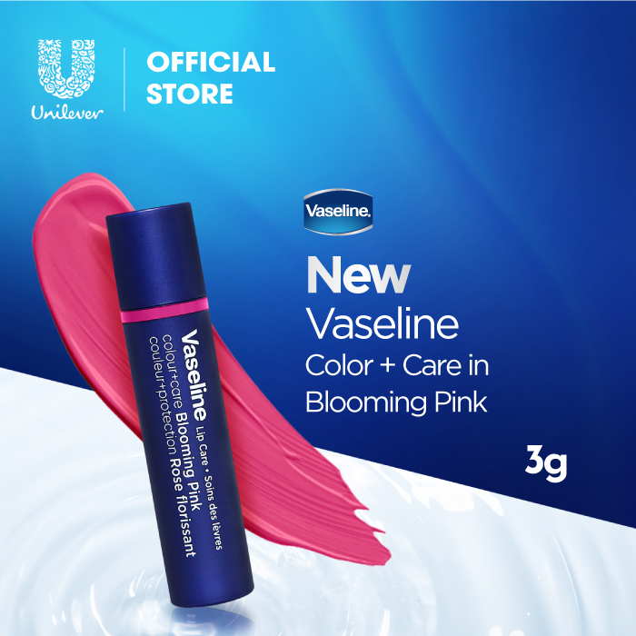 Vaseline Lip Care Colour+Care Blooming Pink 3g | Shopee Philippines