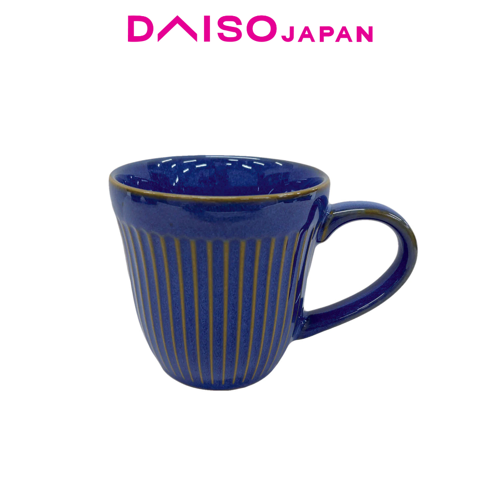 Daiso Blue Embossed Mug | Shopee Philippines