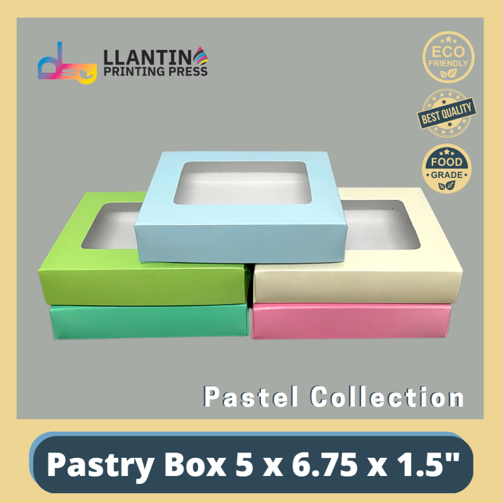20 pcs Pastry Box 5x6.75x1.5 | Pastel Color | Baking Pastry Cake Tools ...
