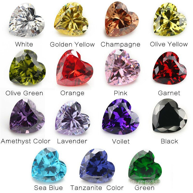 Heart Shape Loose Gem BirthStones (1pc) | Shopee Philippines