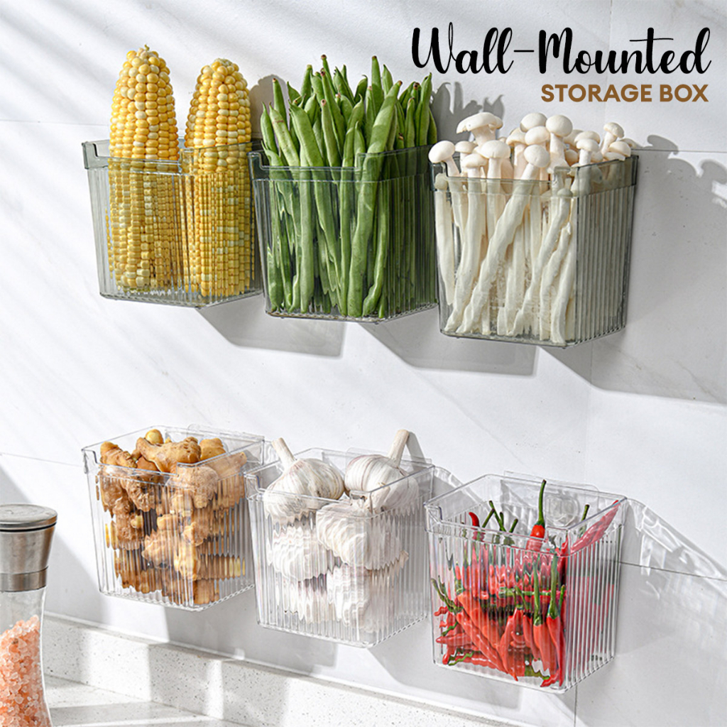Wall Mounted Storage Bin Multifunctional Hanging Kitchen Fridge ...
