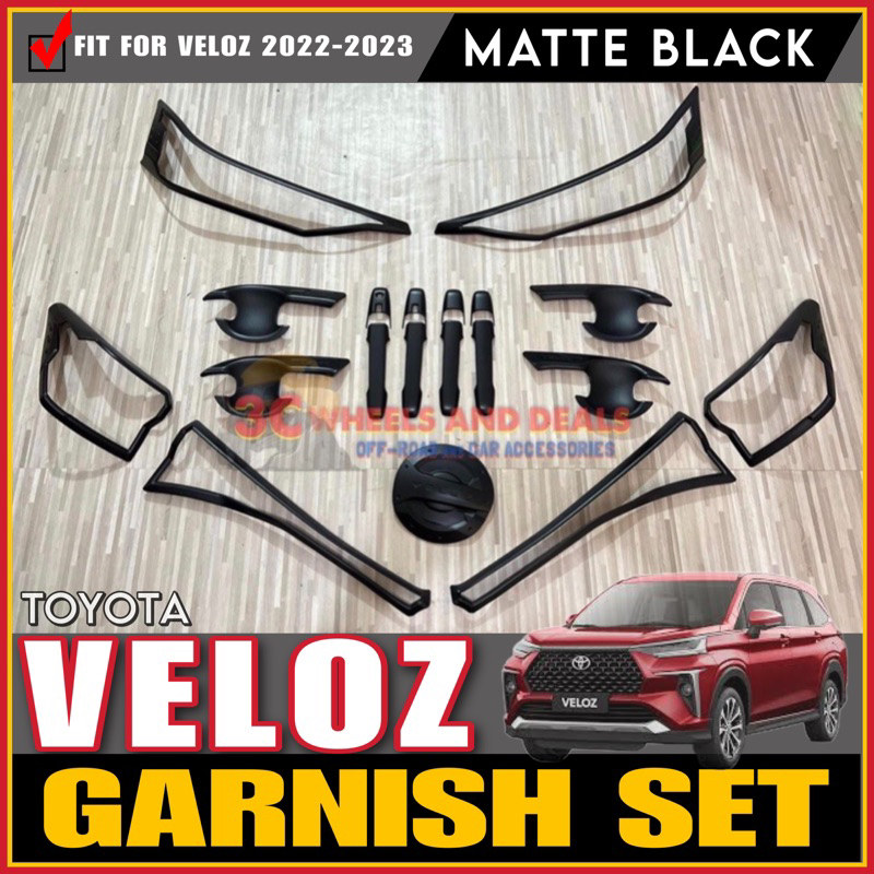 TOYOTA VELOZ 2022-2024 GARNISH SET (matte black) | Shopee Philippines