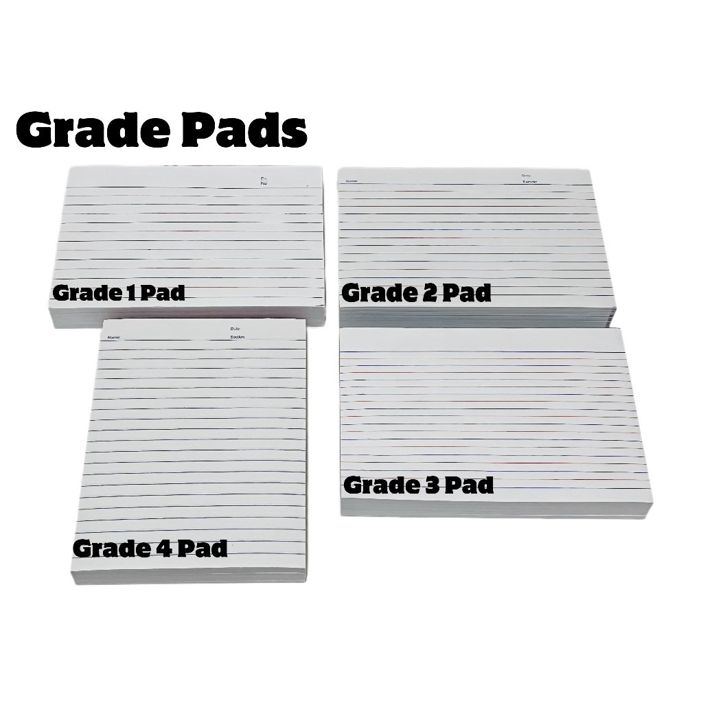 Grade Pads [Grades 1, 2, 3, 4] [80 Leaves] [ 2 PADS ] | Shopee Philippines