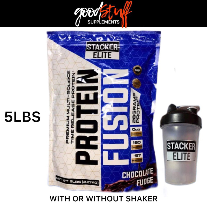 Stacker Elite Whey Protein Fusion 5lbs - Multi Source Protein Powder ...