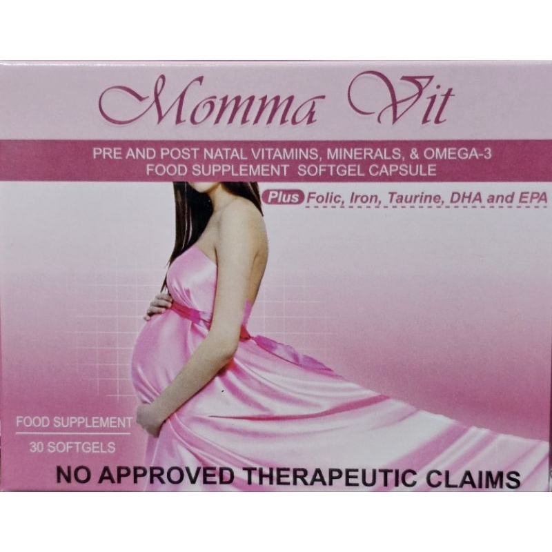 Momma Vit Pre and Post natal Multivitamins and Minerals and Omega-3 ...