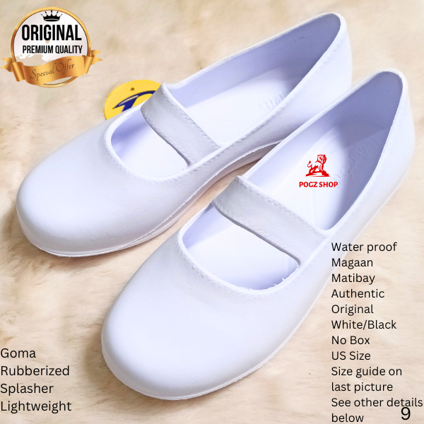 W3 Sophia Duralite Rubberized School Shoes White Shoes Black Shoes for ...