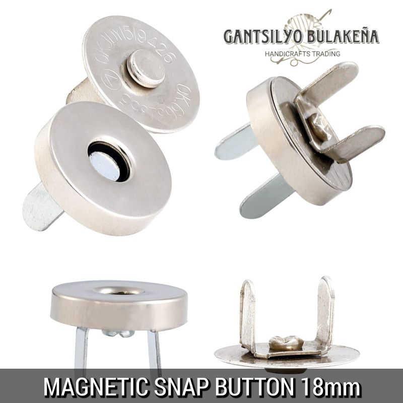 MAGNETIC SNAP BUTTON / Magnetic Button 18mm Silver PER PIECE | Shopee ...
