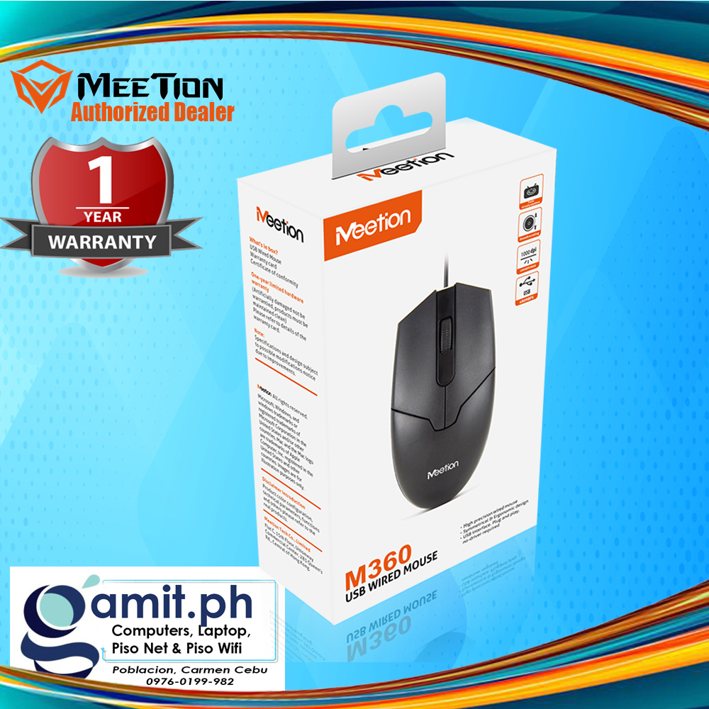 USB Wired Mouse M360 Meetion High precision optical mouse USB interface ...