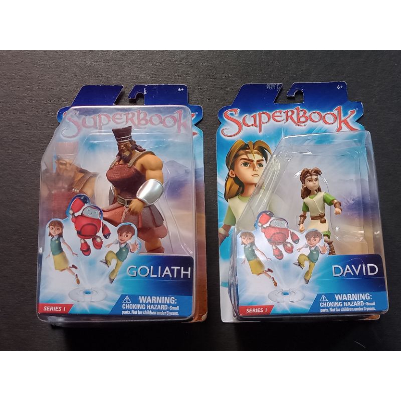 superbook david and goliath figure cbn toy (morp issue on david clamp ...