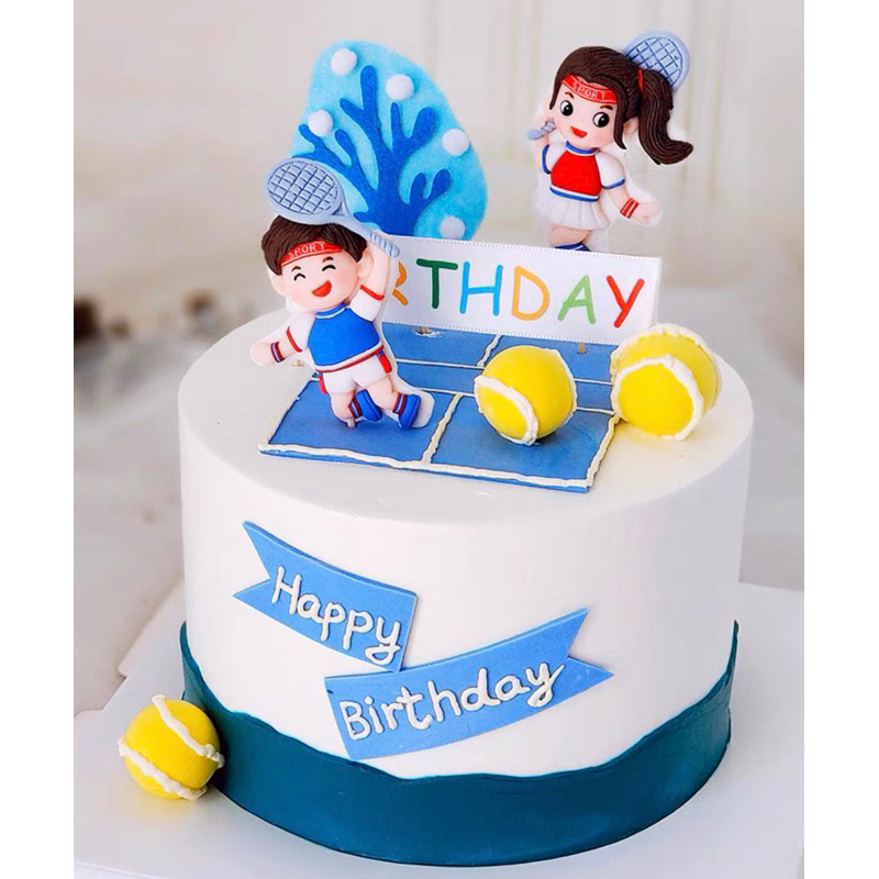 2D badminton boy or girl cake topper | Shopee Philippines