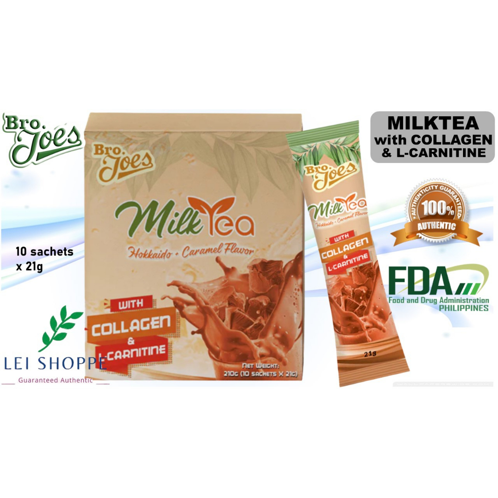 MILK TEA Hokkaido + Caramel Flavor Bro. Joe's with COLLAGEN & L ...