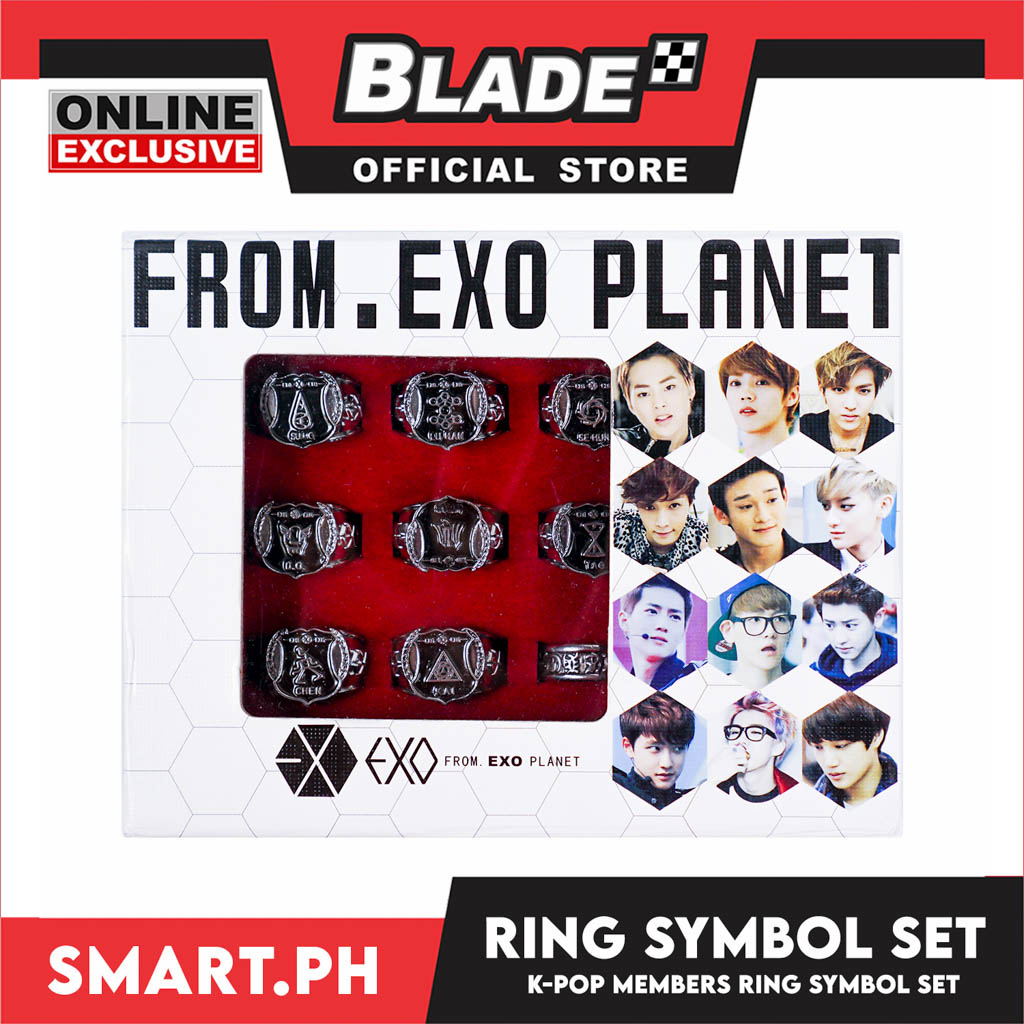 K-Pop Group, Planet Members Ring Symbol Collection Set of 12pcs ...
