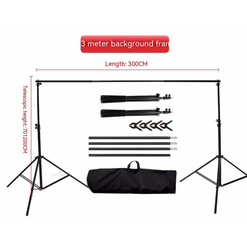 260cm x 300cm* 4 clips /8.5ft x 10ft Heavy Duty Background Stand ...