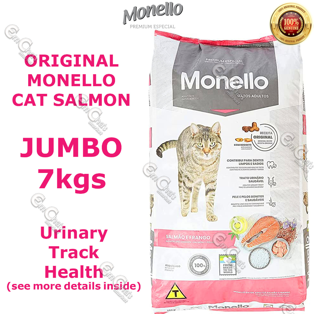 JUMBO 7kgs MONELLO CAT SALMON (URINARY TRACK HEALTH) Original Packaging ...