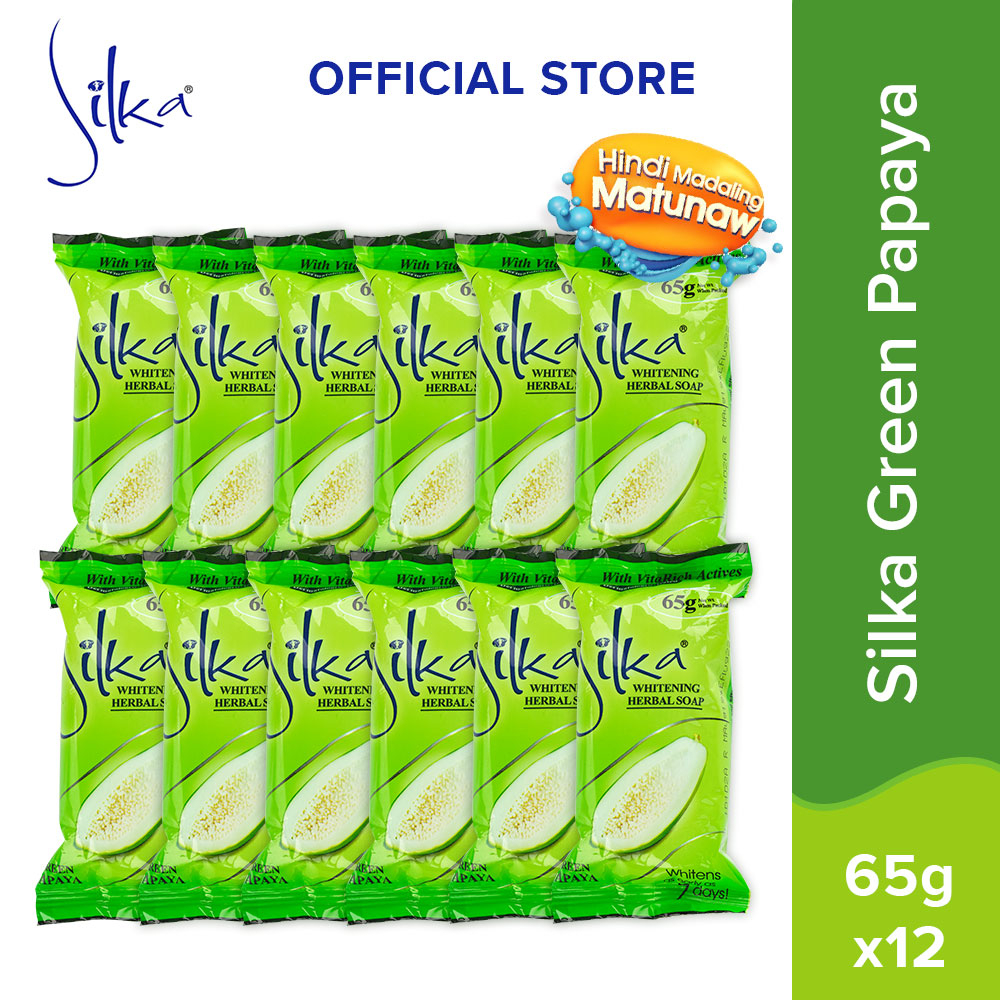 Silka Green Papaya Soap 65gr by 12's | Shopee Philippines
