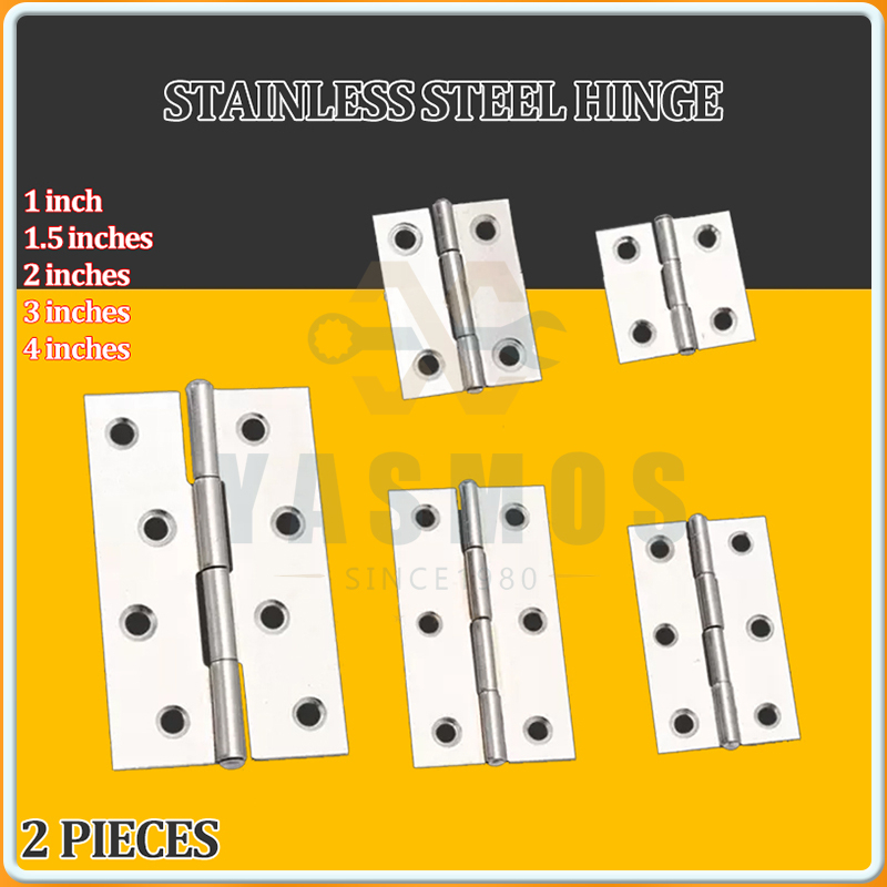 (2PCS) door hinge stainless steel hinge for door/cabinet/box etc 1 inch ...