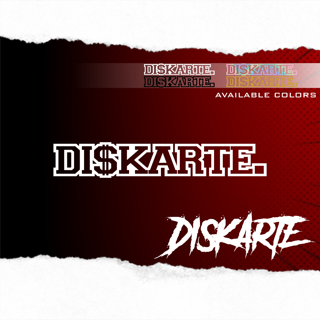 DISKARTE decal cutout sticker for car/motorcycle and helmet | Shopee ...