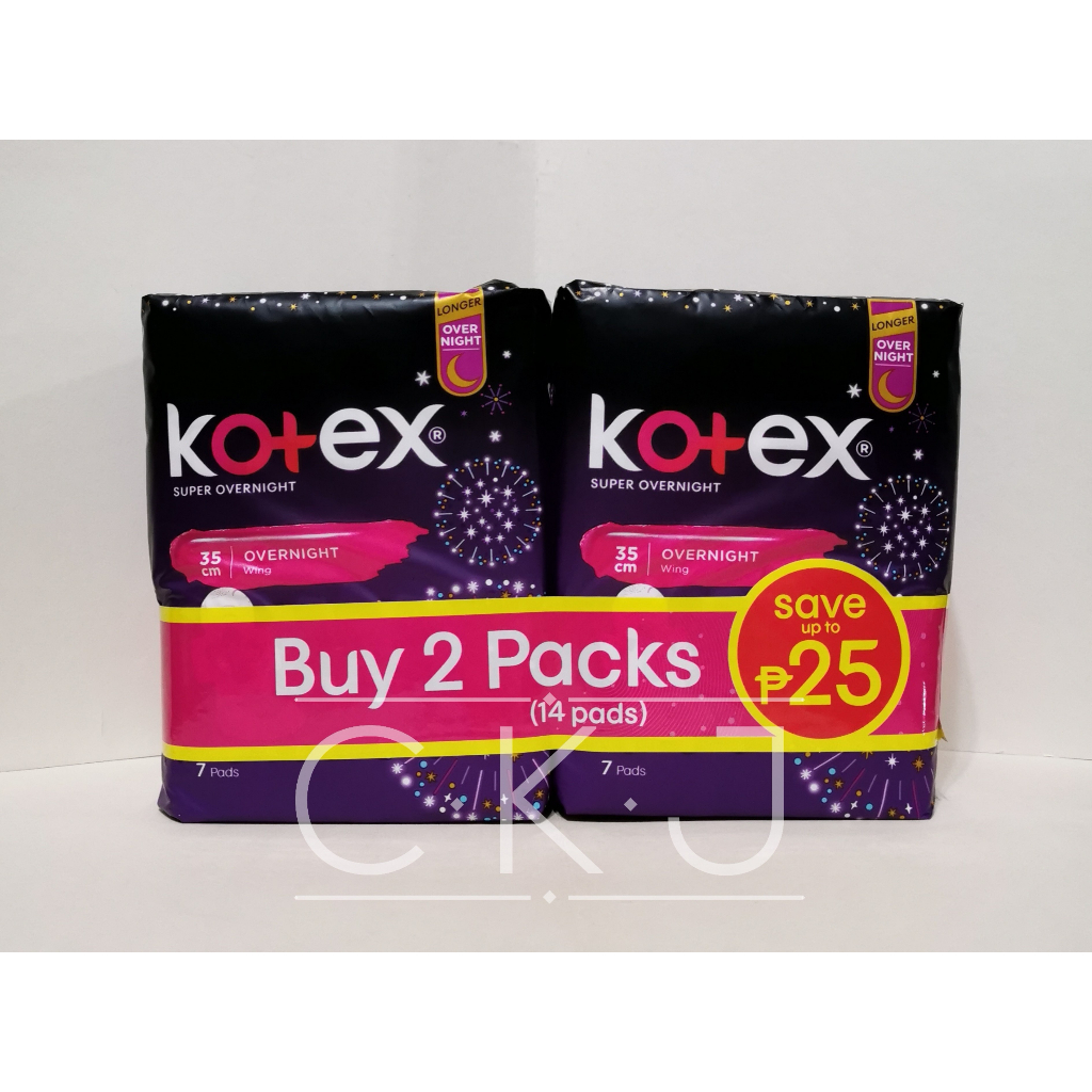 Kotex Super Overnight Fem Pads 35cm TWINPACK (14 pads) | Shopee Philippines