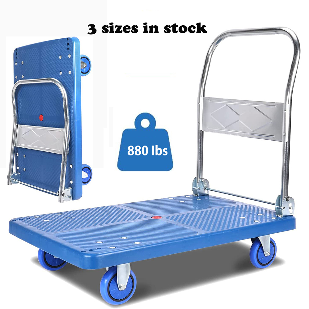 Folding Platform Cart 200-600kg Capacity Rolling Flatbed Cart Hand ...