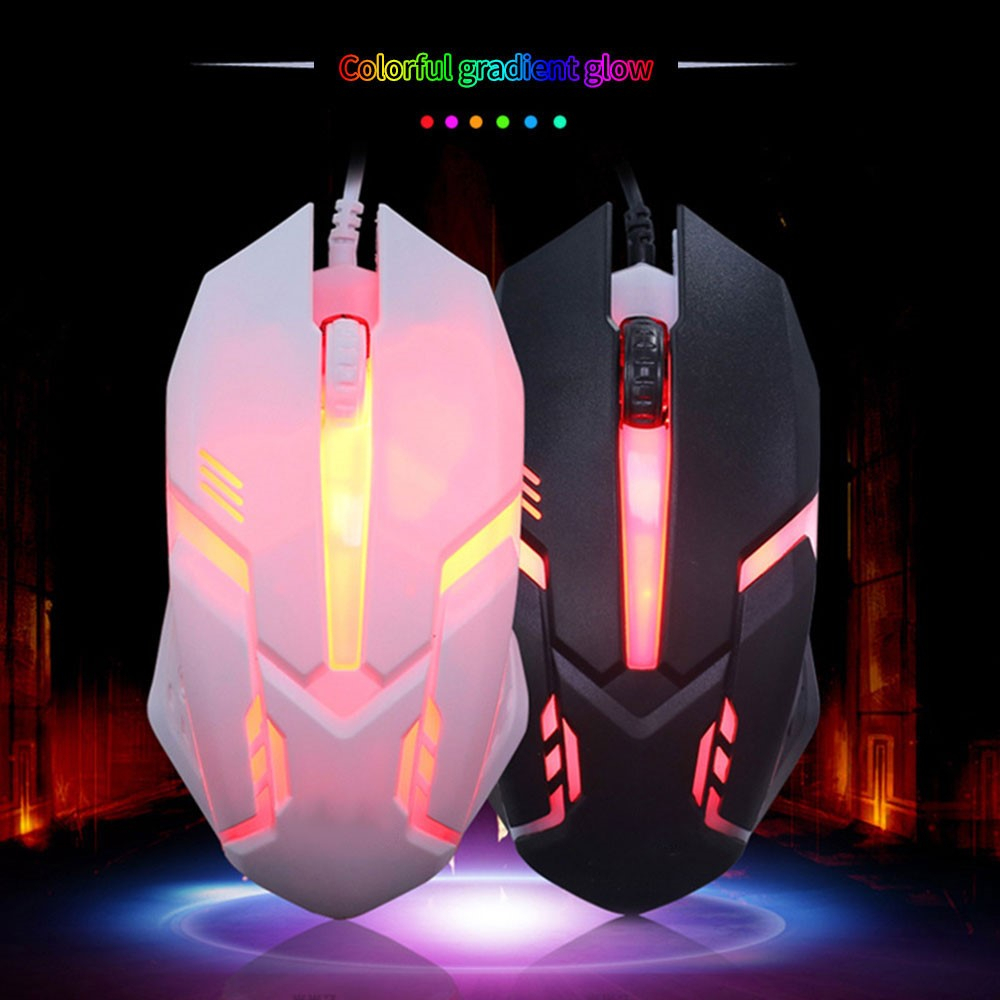Wired USB Optical Mouse Gaming Mouse Breathing Light Gaming Laptop USB ...