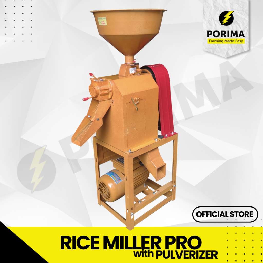 Porima Rice Miller Pro with Pulverizer (Paddy Milling Mill Machine ...
