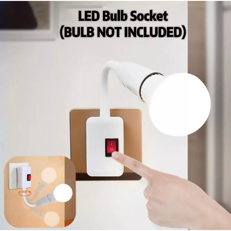 Universal Plug Socket Adapter w/ On-Off Switch Flexible Extension ...