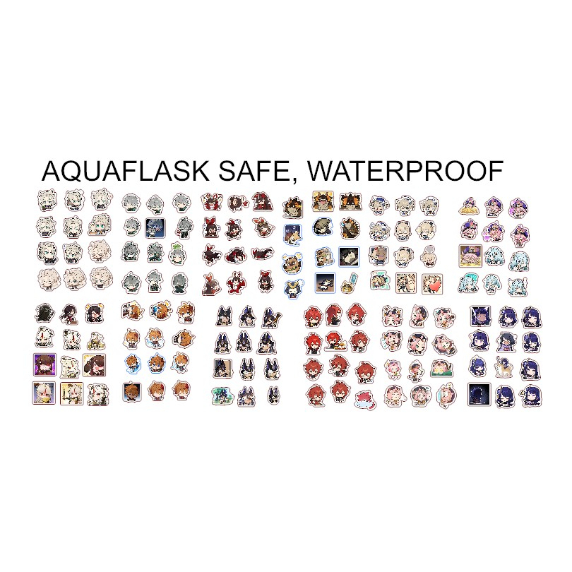 12pcs/set Waterproof Aquaflask Genshin Impact Chat Sticker Vol.1Matte ...