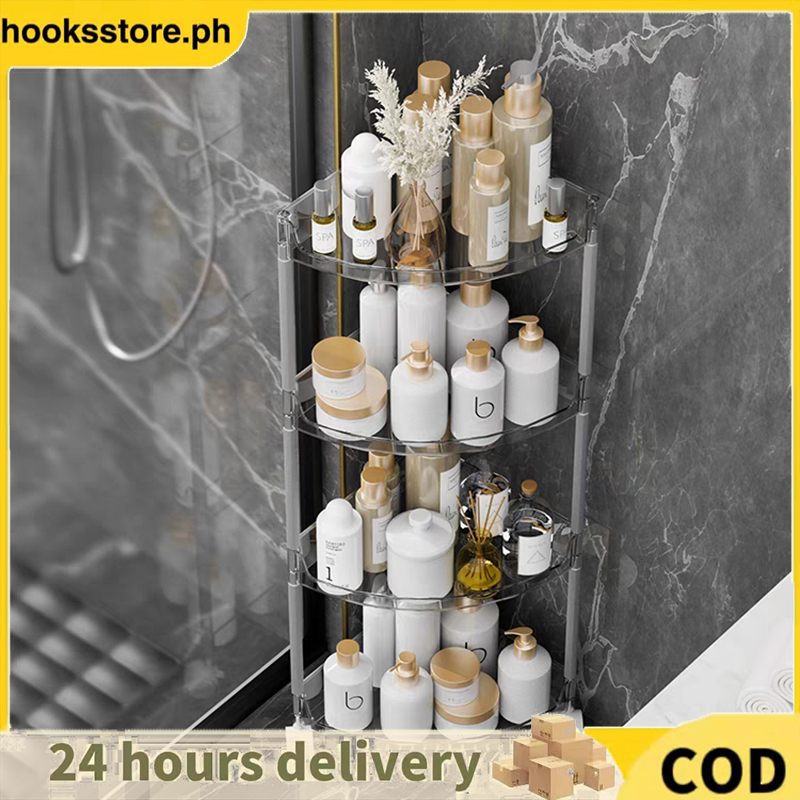 ¥COD¥ 2/3/4 Tiers Triangle Utility Trolley Cart Storage Rack Shelf With ...